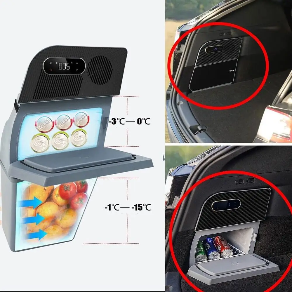 15L-Left-Trunk-Car-Refrigerator-for-Tesla-Model-Y-2019-2023-Compressor ...