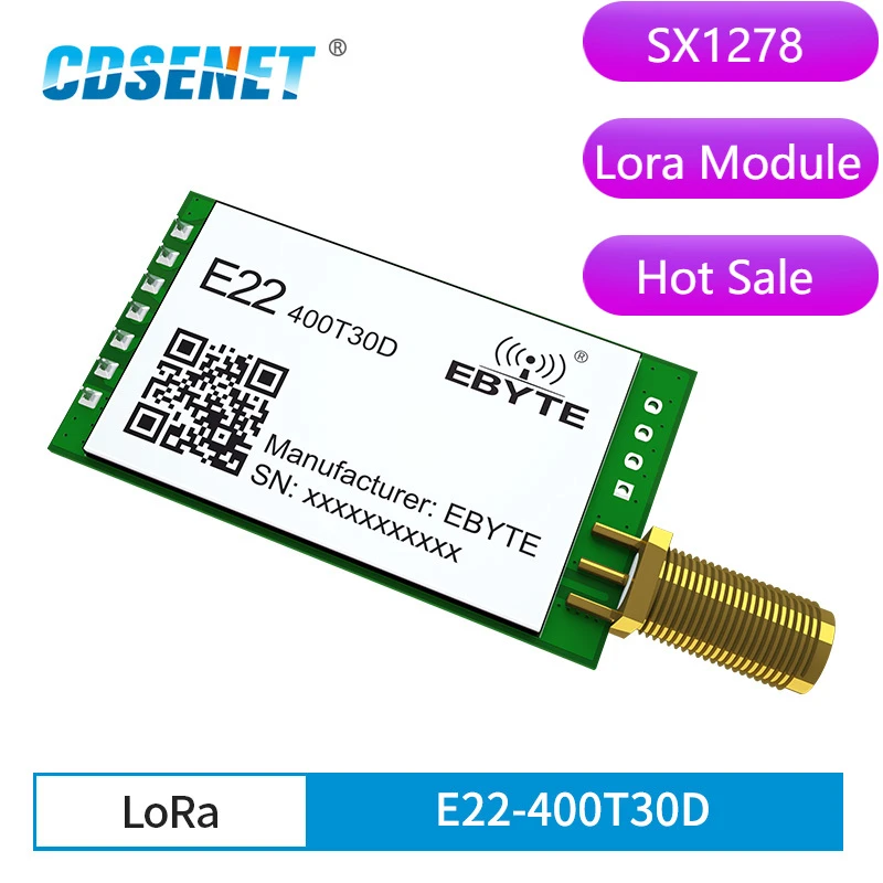 New Lora Semtech Sx1268 433mhz Rf Transceiver Module E22-400t30d 30dbm ...