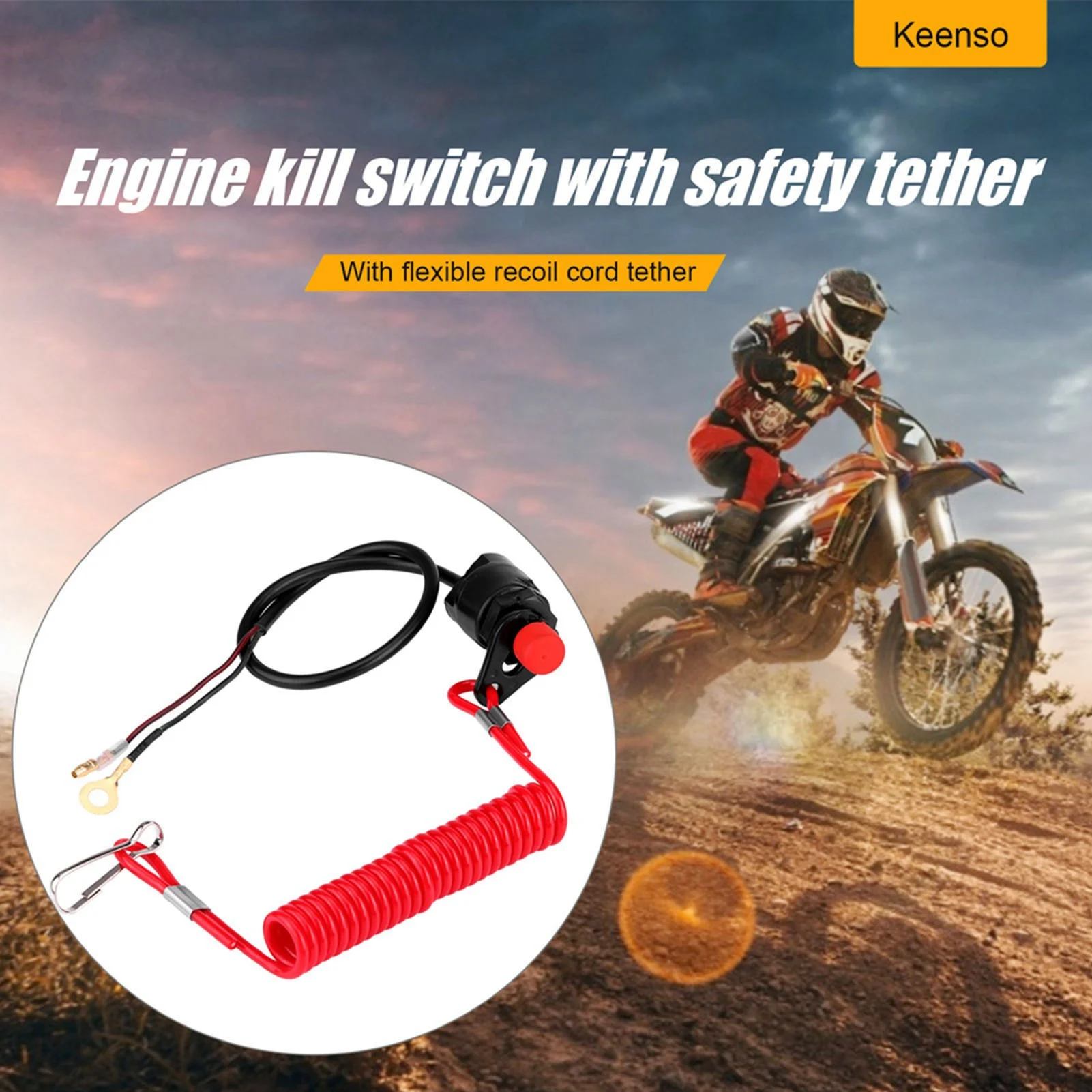Outboard-Engine-Motor-Scooter-ATV-Kill-Stop-Switch-Safety-Tether-Cord ...