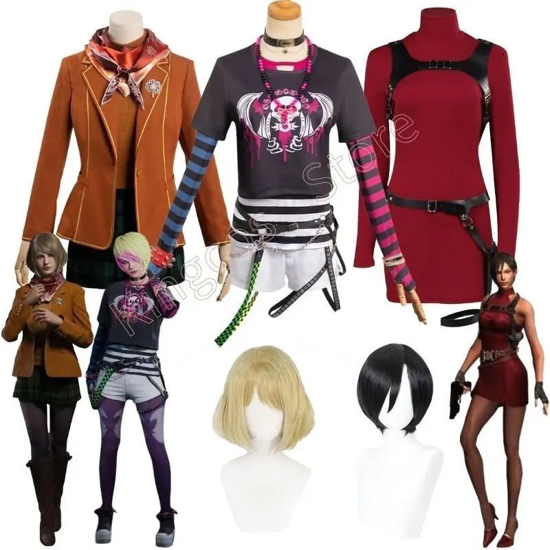 Resident 4 Remake Ashley Graham Evil Cosplay Traje Ashley Casual Outfit ...