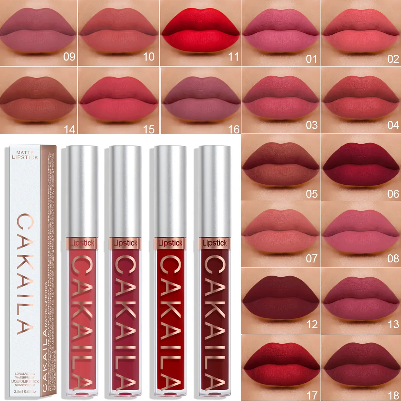 Batom-de-maquiagem-imperme-vel-copo-antiaderente-batom-l-quido-fosco-vermelho-sexy-duradouro-l ...