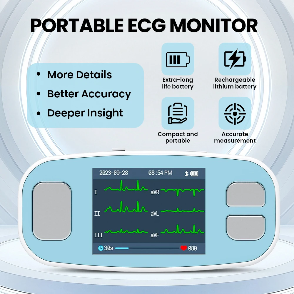 PM20 Digital ECG Holter Monitor Bluetooth App EKG Monitor de ritmo ...