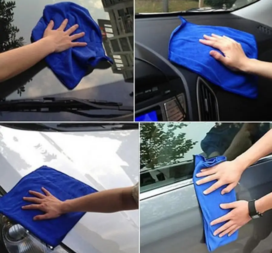 Water-absorbing-Car-Cleaning-Towel-Practical-Blue-Soft-Absorbent-Cloth ...