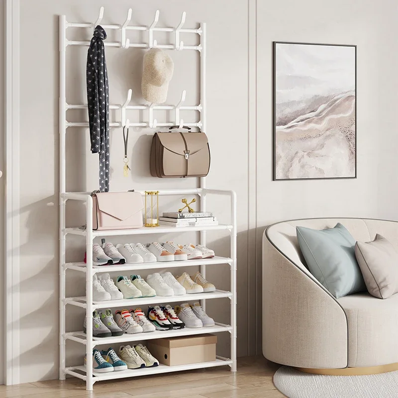 3-4Layers-Floor-Shoe-and-Hat-Rack-Strong-Living-Room-Organizer-Clothes ...