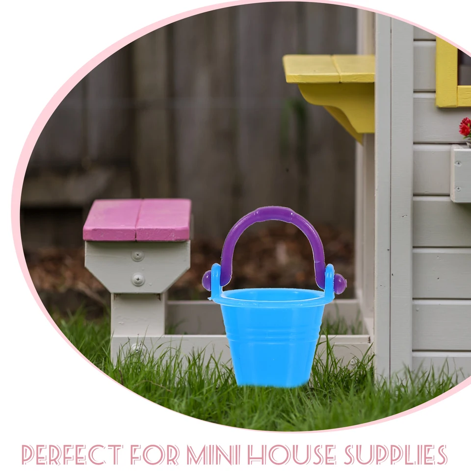 Miniature Beach Buckets 10 Piece - 1 Inch Tiny Plastic Pails For ...