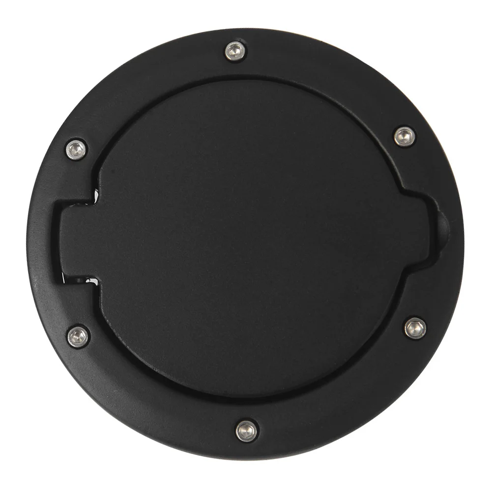 Car Fuel Filler Door Cover Aluminum Alloy Fuel Tank Cap Cover Black ...