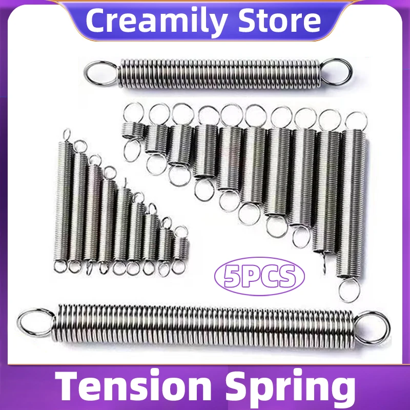 Creamily-5PCS-Cylidrical-Coil-Pullback-Extension-Helical-Coil-Tension ...