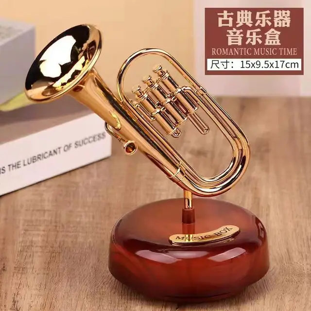 Retro Musical Instrument Music Box Music Decoration Octave Box Rotary ...