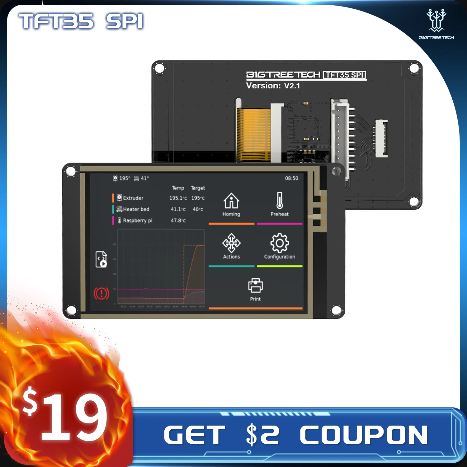 BIGTREETECH-Touch-Screen-Impressora-3D-Pe-as-Placa-m-e-3-5-IO2CAN-M ...