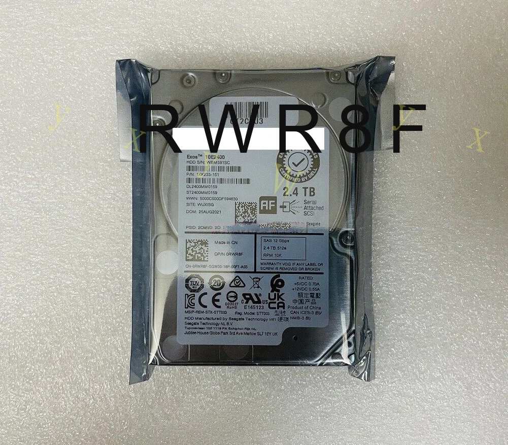 For Dell RWR8F 2.4TB 10K SAS 2.5" 12Gbps HDD Hard Drive ST2400MM0159 ...