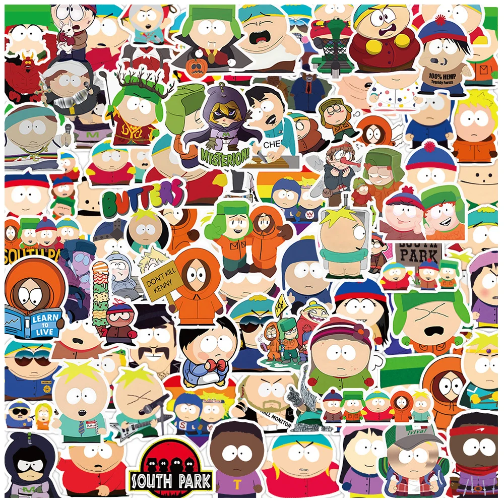 10-30-50-100pcs-Cute-Anime-Parks-In-The-South-Stickers-Waterproof ...
