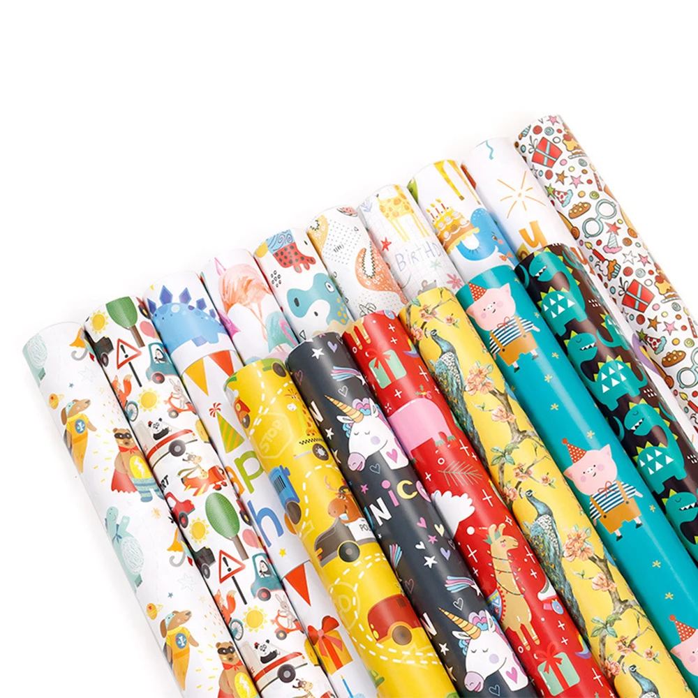 10pcs Wrapping Paper Sheets For Kids,birthday Party, 46% OFF