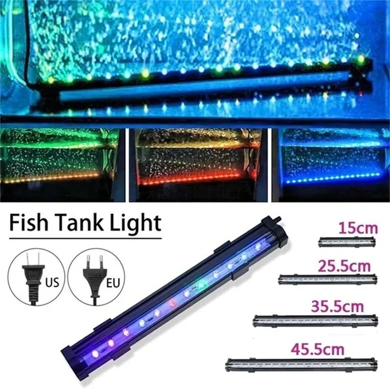 15/25.5/35.5/45.5Cm Waterproof Air Bubble Lamp LED Aquarium Fish Tank ...