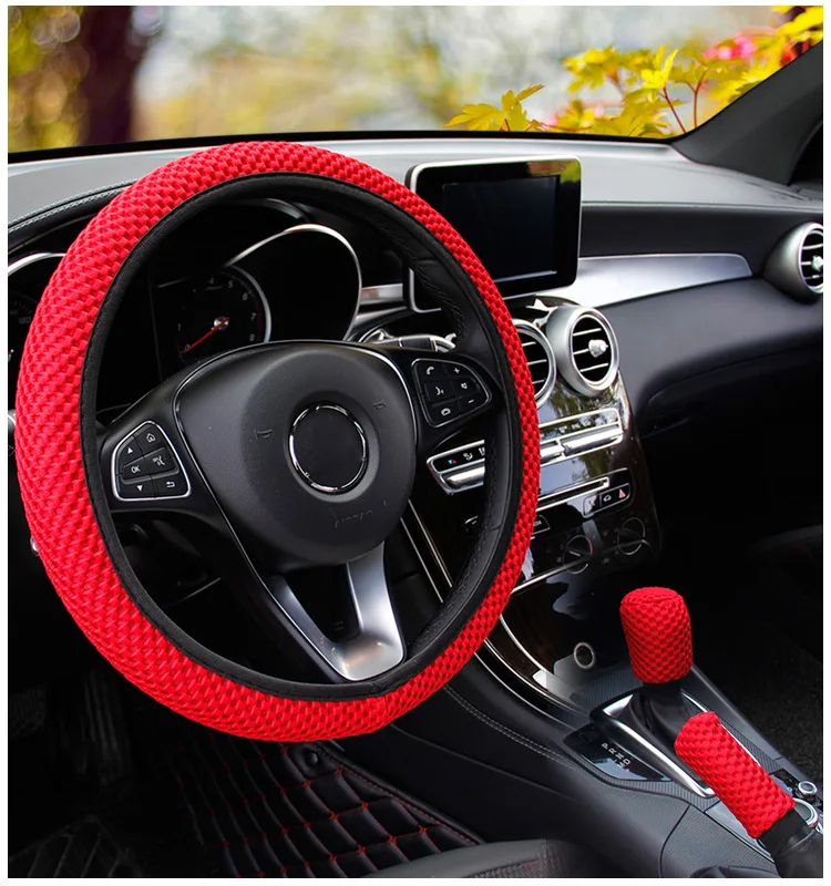 Massage-Coarse-Mesh-Non-Circular-Elastic-Steering-Wheel-Cover-Gear ...