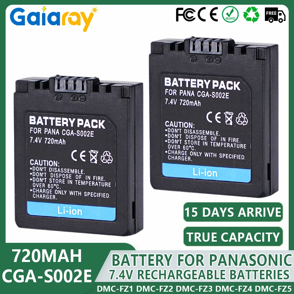 Batterie Li-ion CGA-S002 DMW-BM7 CGA S002E S002A pour Panasonic DMC-FZ1 ...