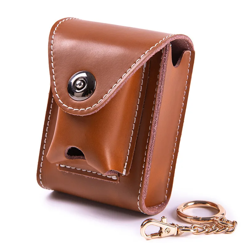 Genuine Leather Cigarette Case Bag Lighter Set All-in-one Cigarette ...