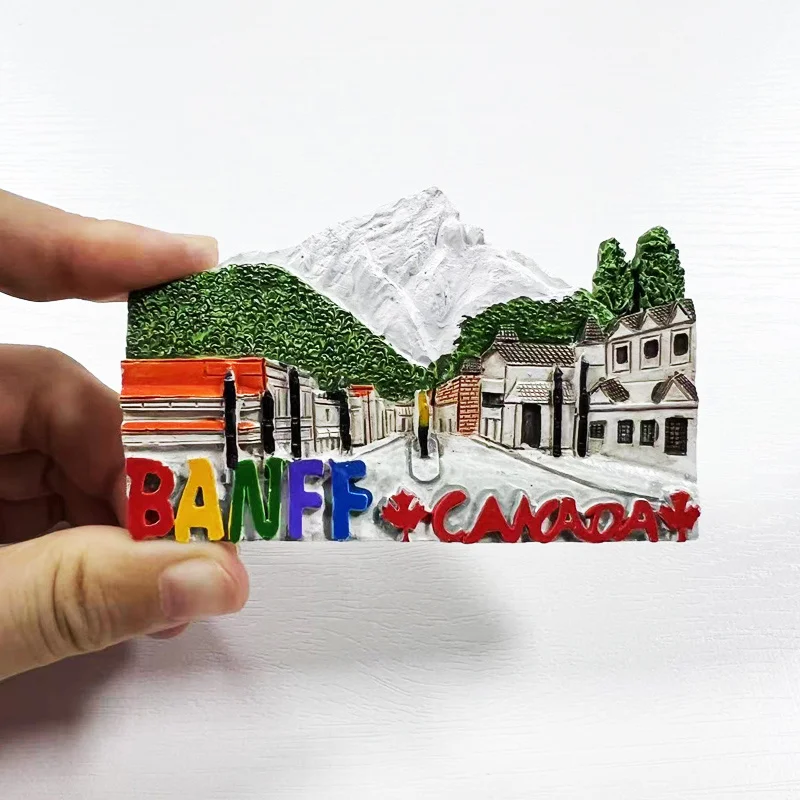 Banff National Park Scenery Magnetic Fridge Magnet Creative 3D Hand ...