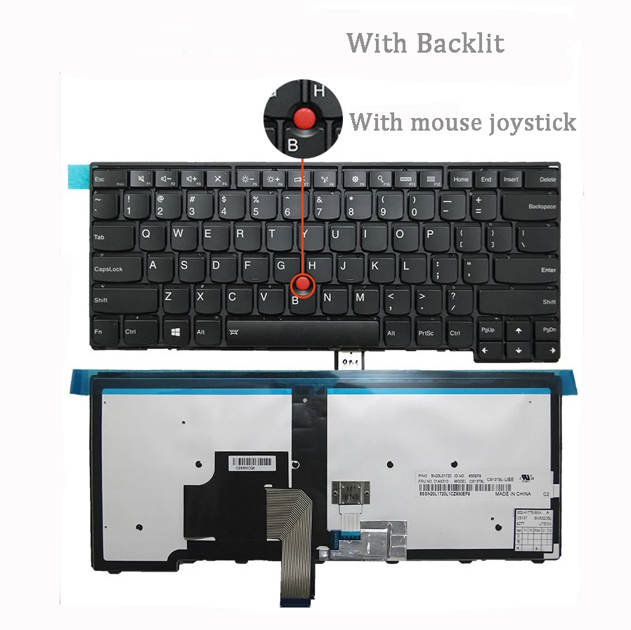 New ORIGINAL Laptop Keyboard For Lenovo Thinkpad T450 T460 T450S L440 ...