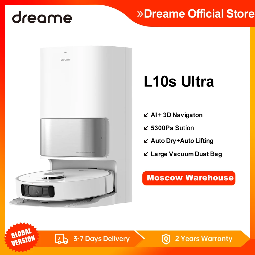 Dreame Bot L10s Ultra Self Cleaning Robot Vacuum Cleaner, Auto Dry ...