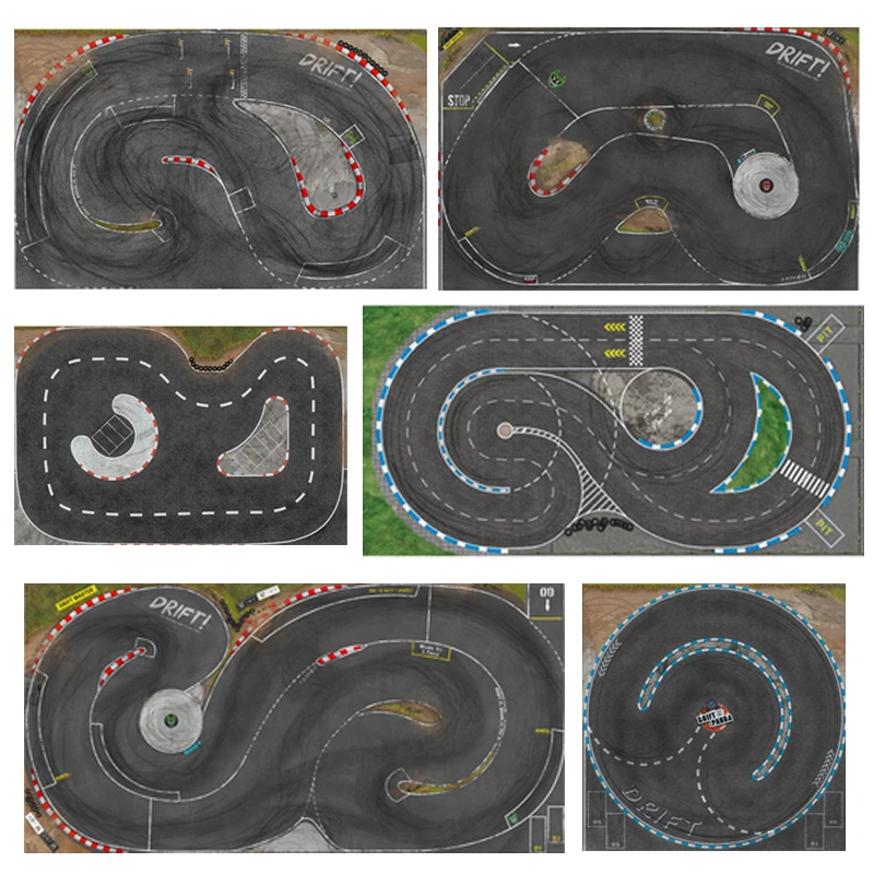 Simulation Race Track Drift Runway Racetrack For Rc Car 1/28 1/24 Mini-z Rw00 Drz Amg Gld Bmx ...