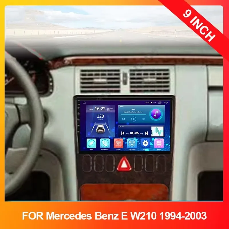 For E-Class W210 1994-2003 Car Radio Fascia Dashboard Dash 9" Frame ...