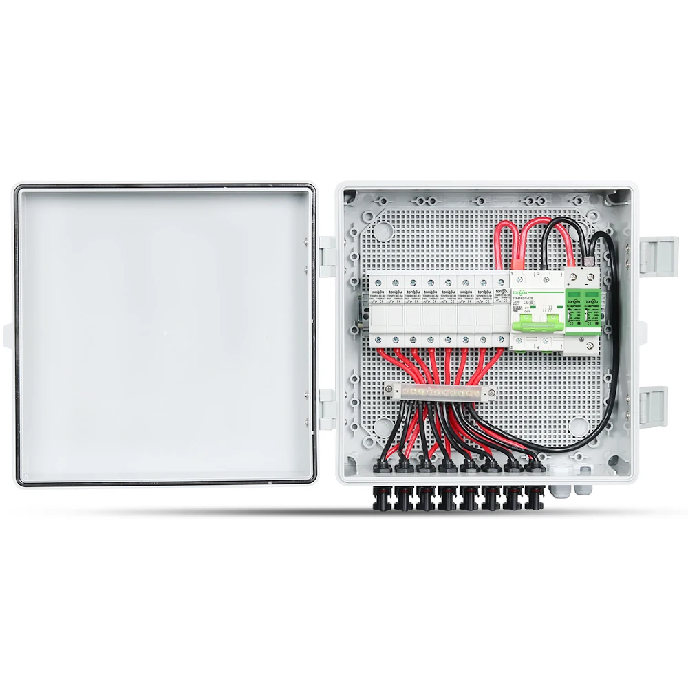 Solar photovoltaic PV Combiner Waterproof Box 8 String With Lightning ...