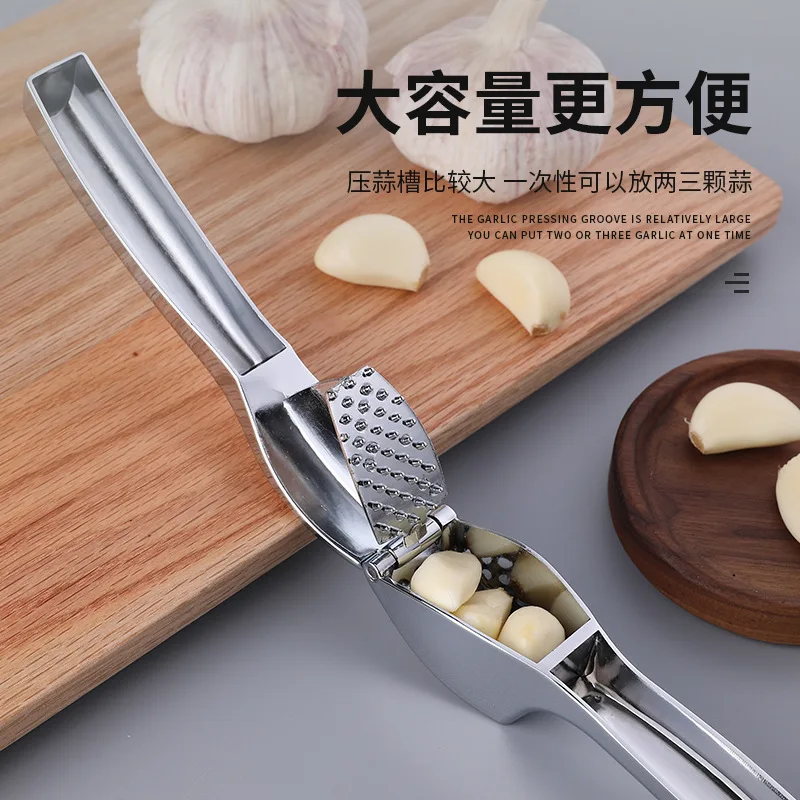 Garlic Press Crusher Mincer Kitchen Stainless Steel Garlic Smasher ...