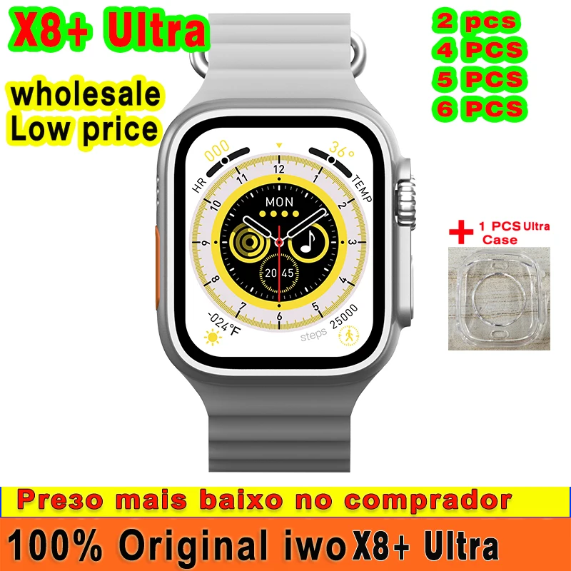 Wholesale Low Price 2/3/5 Pcs Original X8+ultra Smart Watch Iwo X8 Plus Ultra 49mm Nfc Men ...