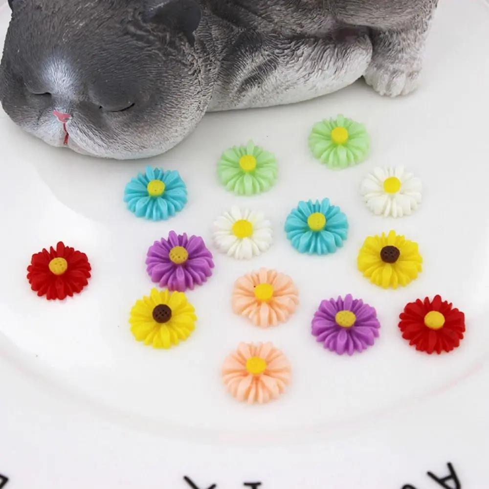 50pcs-Daisy-Flowers-DIY-Daisy-Flower-Charms-Flatbacks-Cabochons-Resin ...
