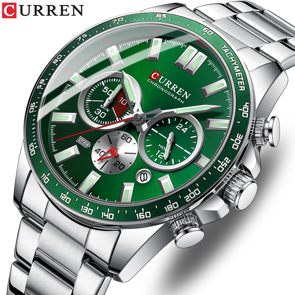 CURREN-Fashion-Casual-Men-s-Watch-Luxury-Stainless-Steel-Quartz-Watch ...
