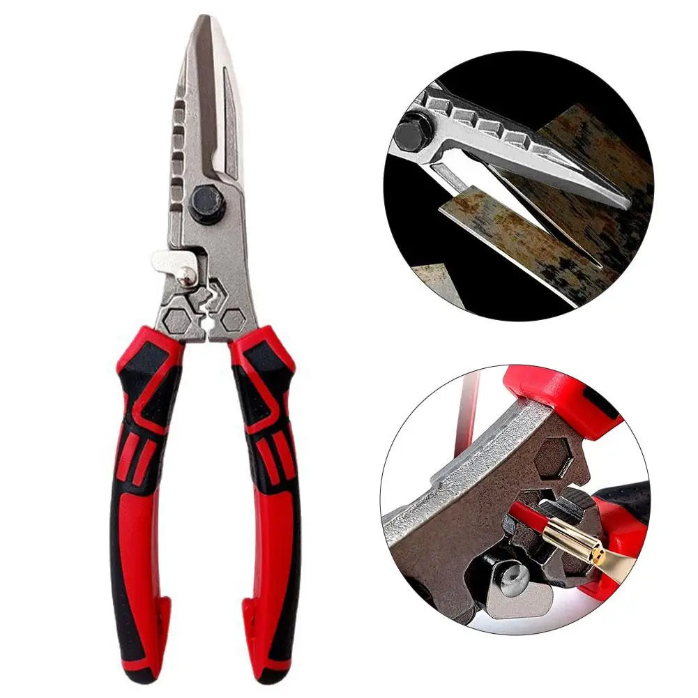 Stainless Steel Electrician Scissors With Wrench Function For Cable ...