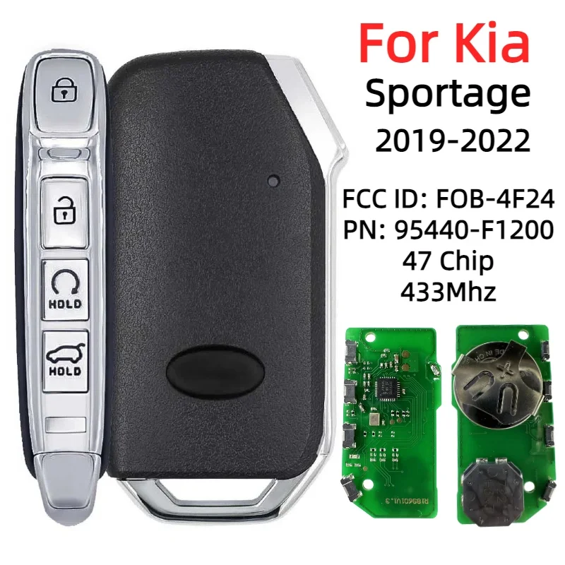 Chave-remota-inteligente-para-KIA-Sportage-Keyless-Go-Fob-434MHz-ID47 ...
