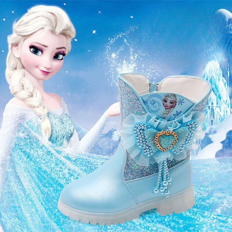 Disney-girls-cartoon-frozen-boot-elsa-princess-Fashion-long-boots-plus ...