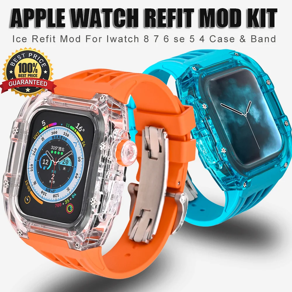 Glacier Transparent Case Modification Kit for Apple Watch Ultra 49mm 8 ...