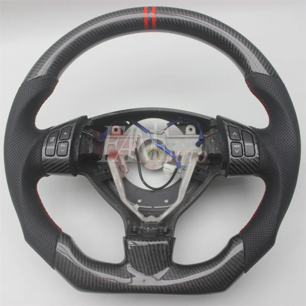 Replacement Real Carbon Fiber Steering Wheel with Leather for Suzuki ...