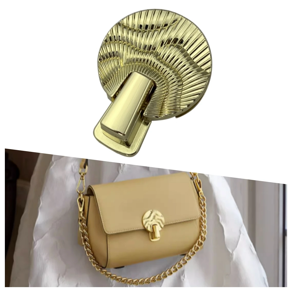 Clamp-Lock-Hardware-Accessories-Decorative-Shell-Lock-for-Handbags ...