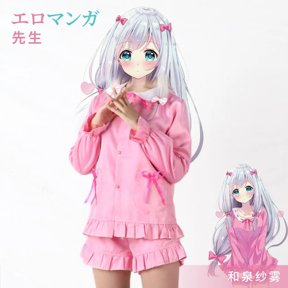 New-Anime-Eromanga-Sensei-Cosplay-Suits-Izumi-Sagiri-Pink-Pajamas-Long ...