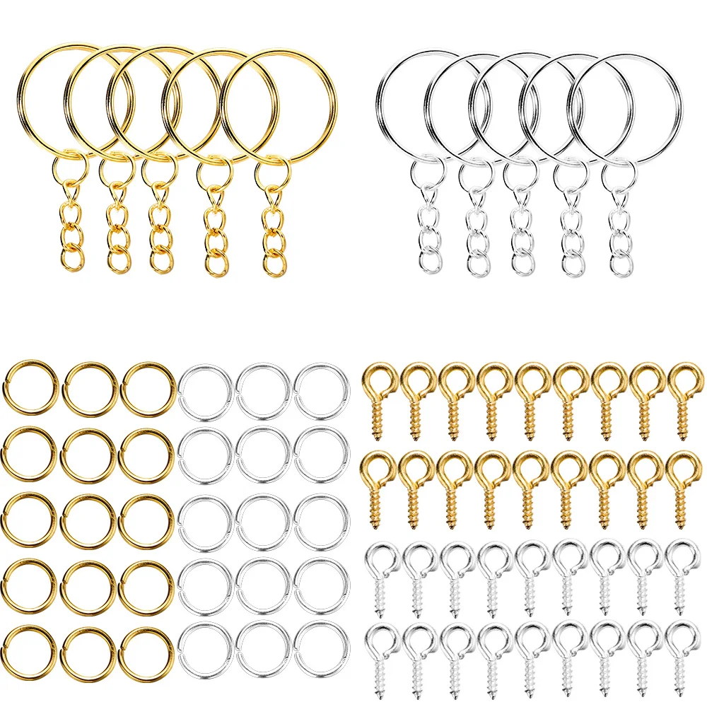 110pcs-Set-Keychain-Open-Jump-Rings-Eye-Pins-Jewelry-Making-Accessories ...
