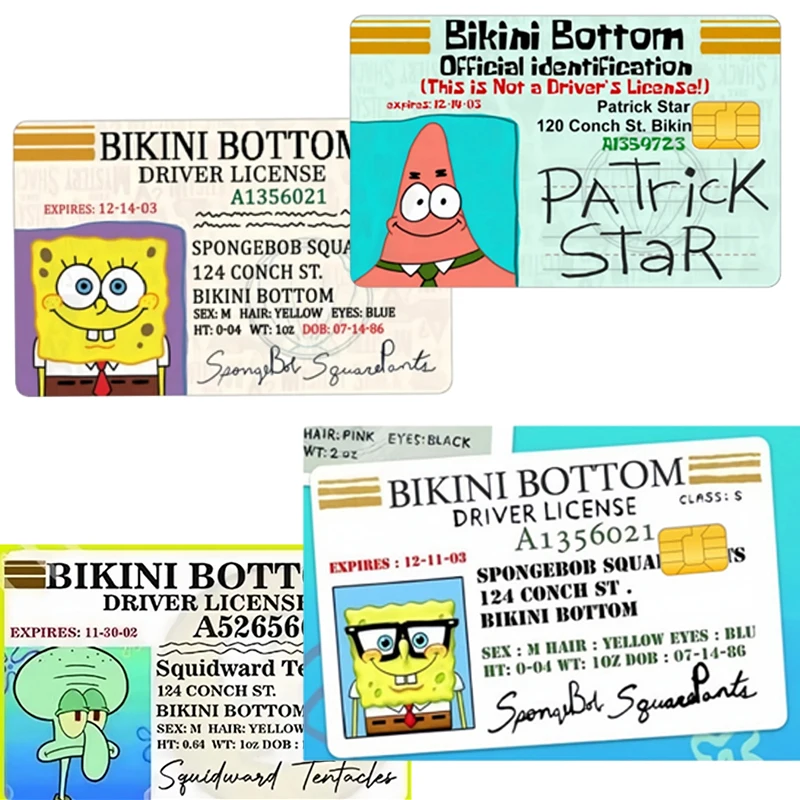 Pegatinas-de-Bob-Esponja-para-tarjetas-de-cr-dito-tent-culos-de ...