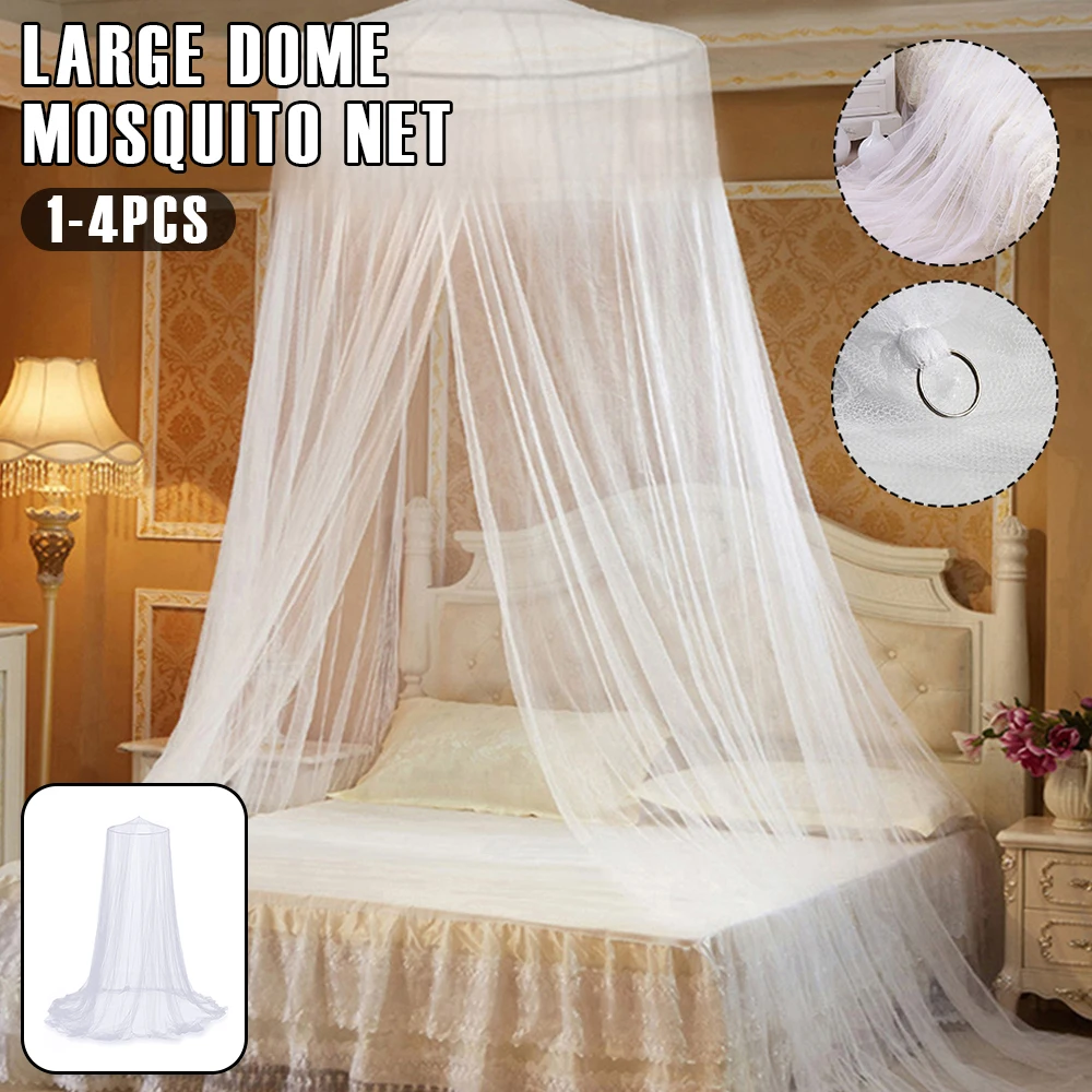1-4Pcs-Large-Dome-Mosquito-Net-Polyester-Breathable-Mosquito-Mesh-Net ...