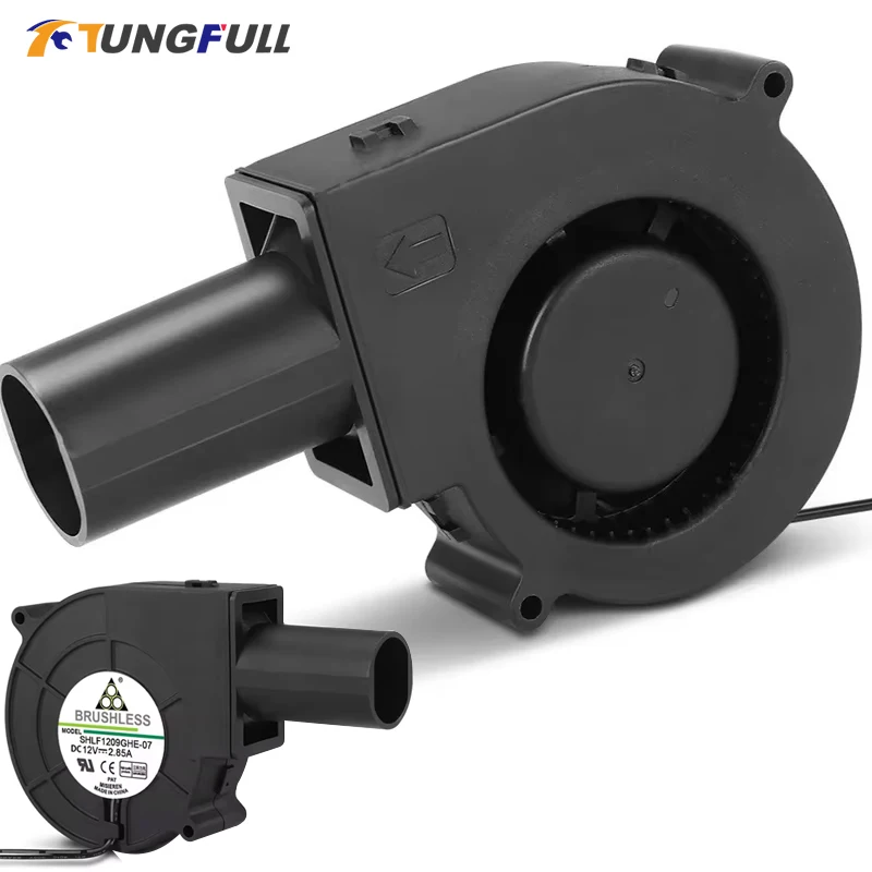Mini Blower DC 12V Centrifugal Turbo Blower Air Blower Smelting Metal ...