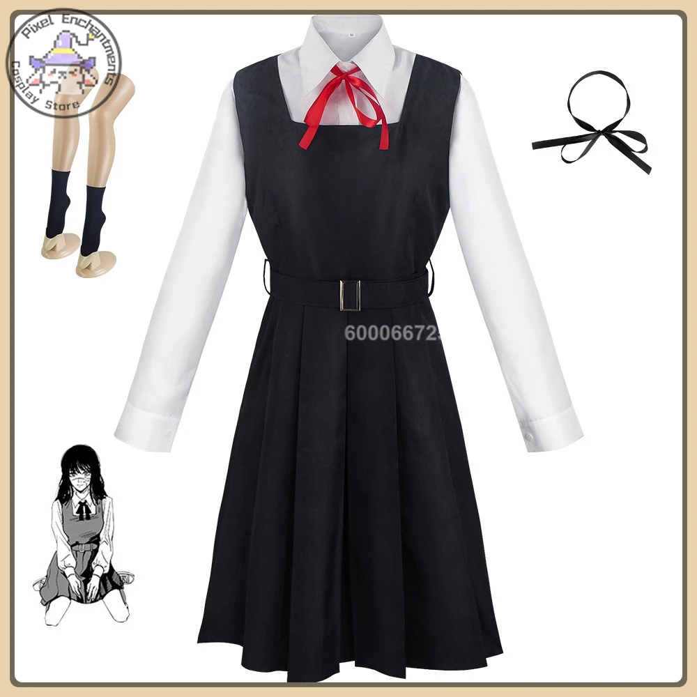 Popular Chainsaw Man Mitaka Asahi Cosplay Costume Classic Black Uniform ...
