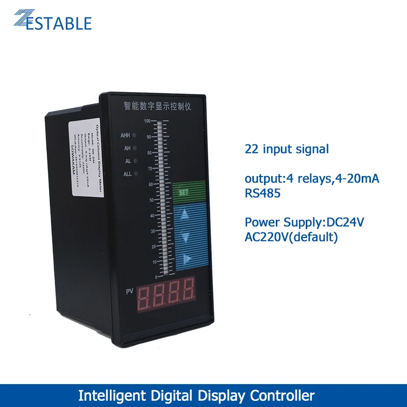 4-20ma-RS485-Output-Digital-Display-Single-Light-Column-Level-Indiicator-Control-Instrument ...