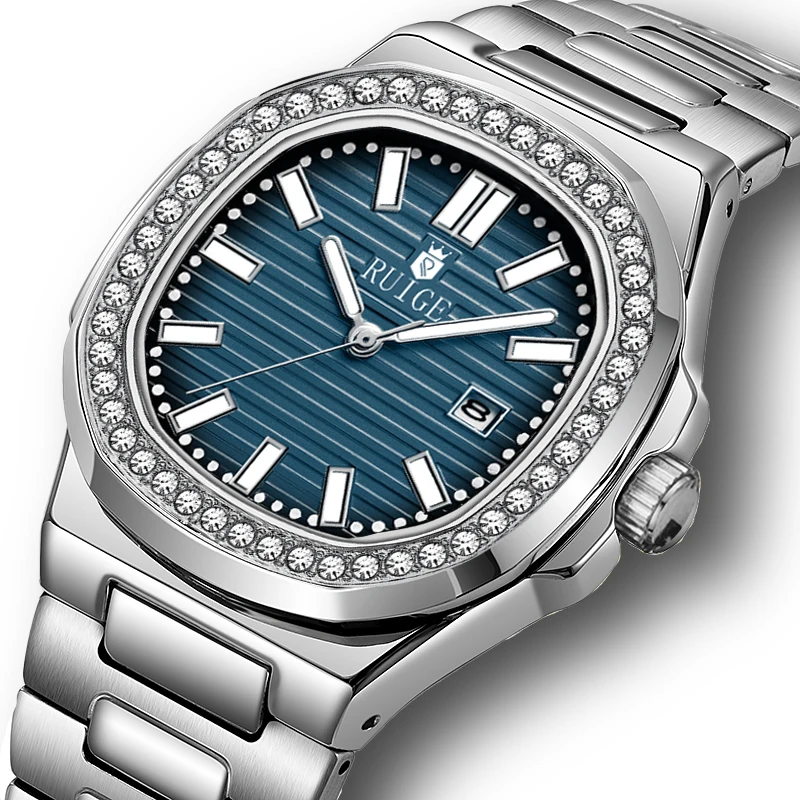 RUIGE-Square-Nautilus-Quartz-Watch-Men-s-Watch-Original-Stainless-Steel ...