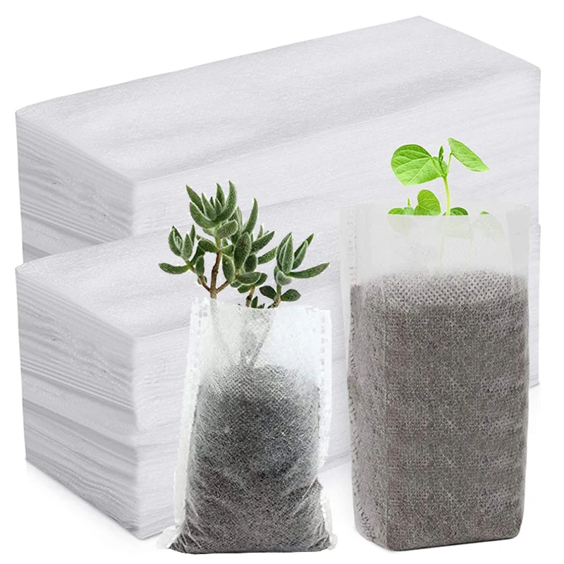 100Pcs-Non-Woven-Plant-Nursery-Bags-Biodegradable-Seedling-Grow-Bag ...