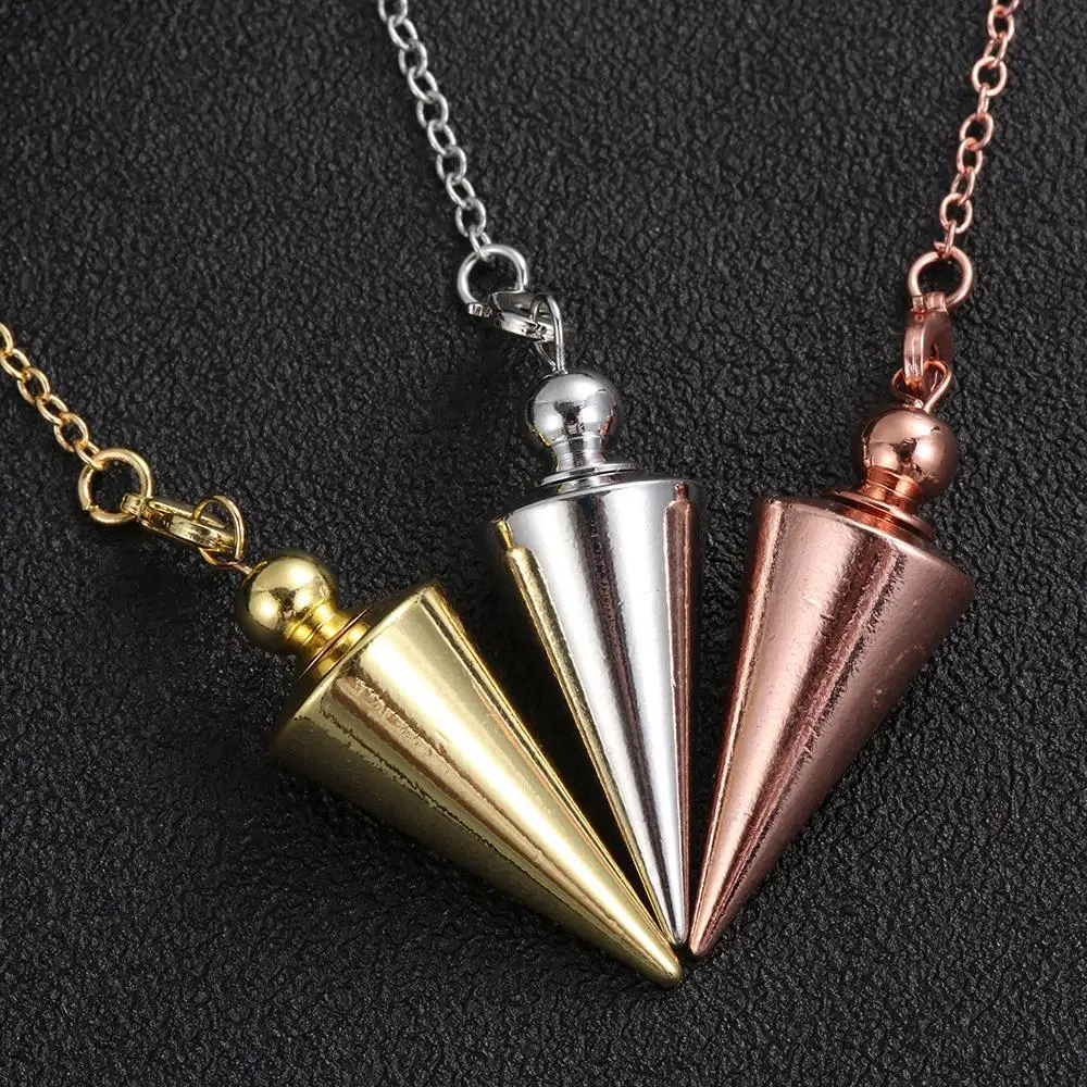 Metal-Pendulum-for-Dowsing-Divination-Pendulos-Spiral-Small-Cone-Gold ...