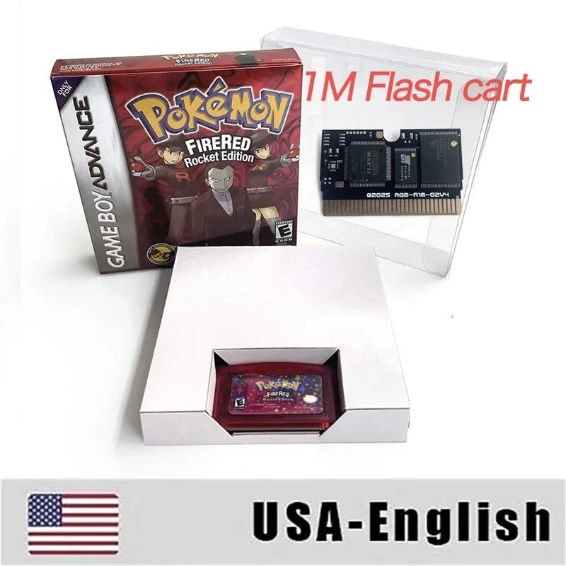 Cartucho de Juego para GBA, Pokémon Edición Roja, USA/ESP, Rocket 1M ...