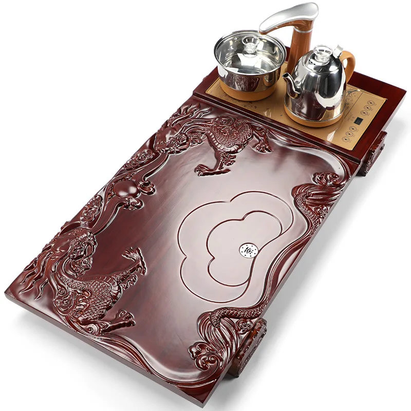 Chinese-Style-Tea-Plate-Double-Dragons-Playing-with-Pearls-Four-In-One ...