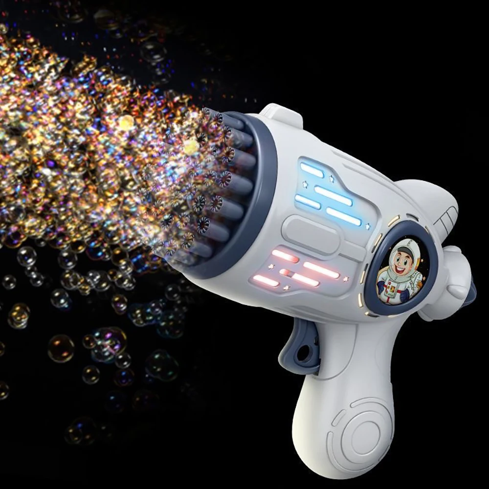 Bubble Gun Electric Automatic Soap Rocket Bubbles Machine Portable ...