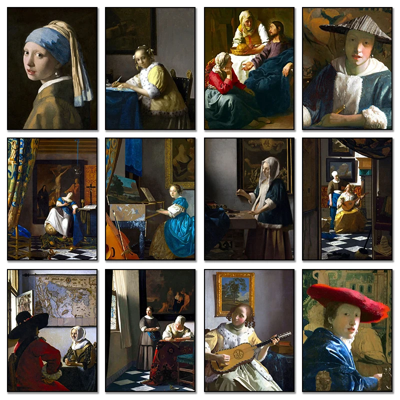 Johannes-Vermeer-Famous-Painter-of-The-Netherlands-Artwork-Posters ...